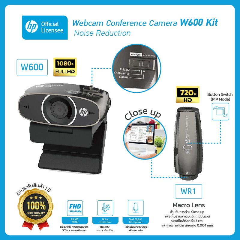 HP Webcam Conference Camera W600 kit | KASO SHOPPING : ช้อปมั่นใจ ได้ ...